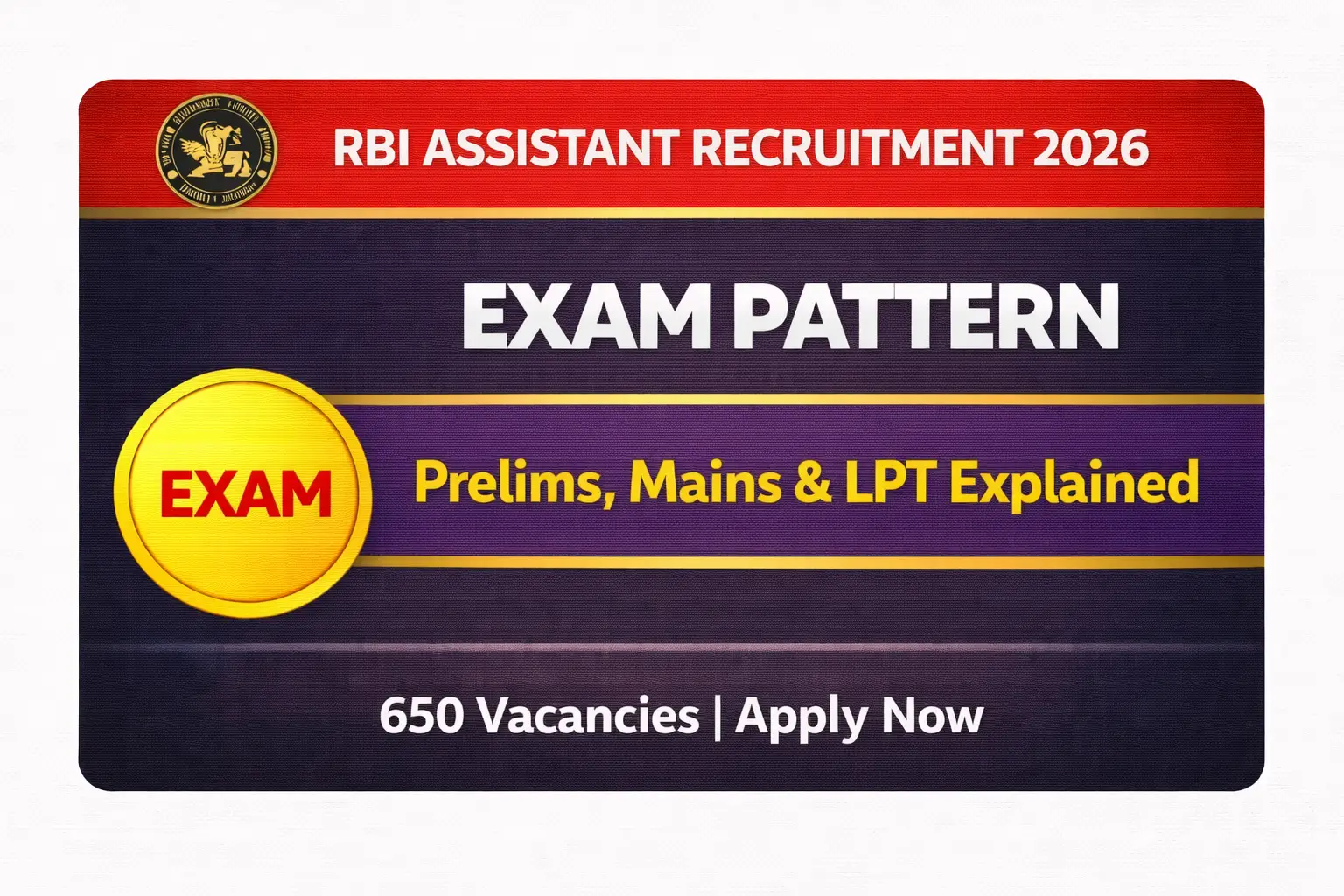 RBI Assistant Recruitment 2026 Exam Pattern: Prelims, Mains & LPT ...