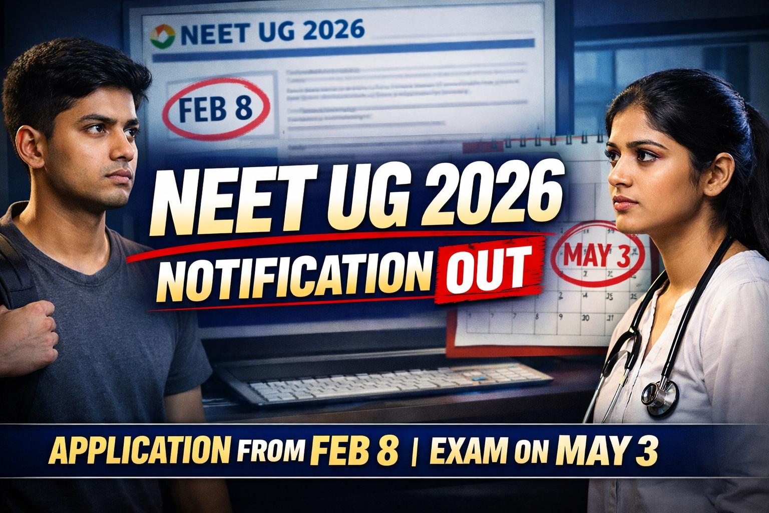 NTA NEET UG 2026 Notification OUT: Application Begins Feb 8, Exam on ...