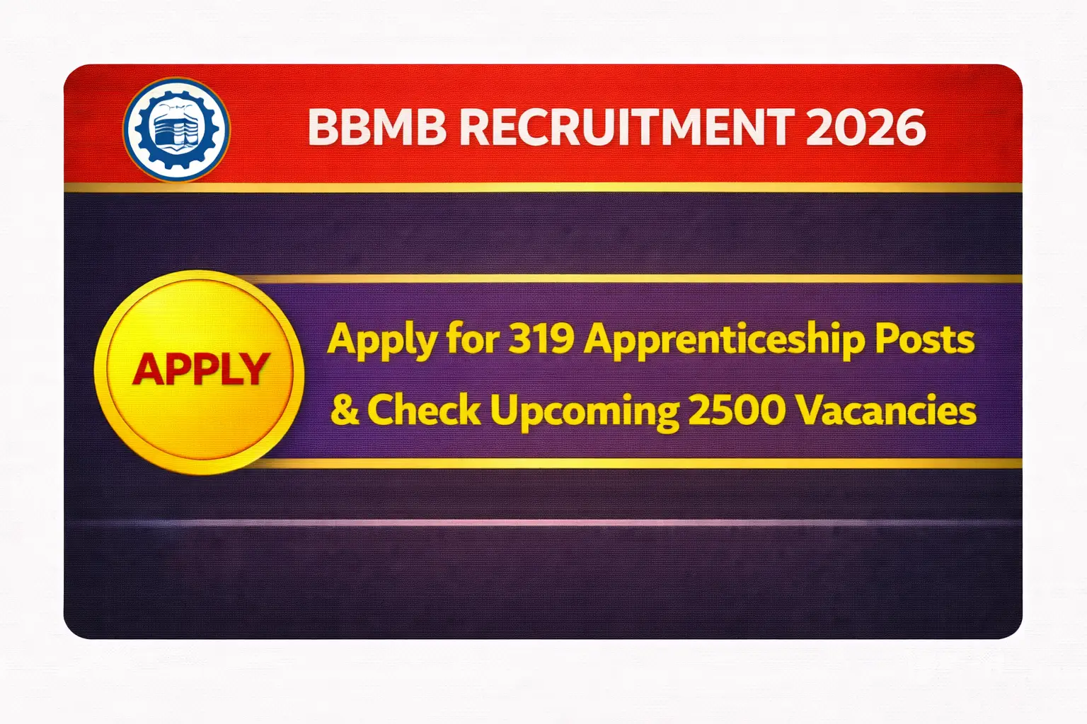 BBMB Recruitment 2026: Apply for 319 Apprenticeship Posts & Check ...